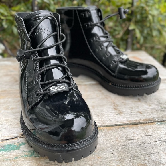 Sam Edelman | Shoes | Sam Edelman Circus Black Patent Leather Combat ...